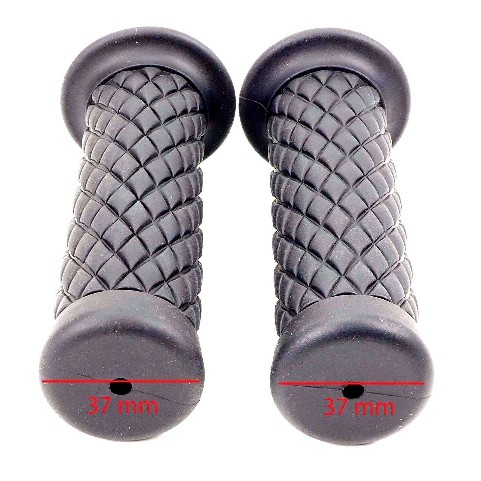 2FastMoto 1" Motorcycle Rubber Handlebar Grips Retro Diamond Pattern ...