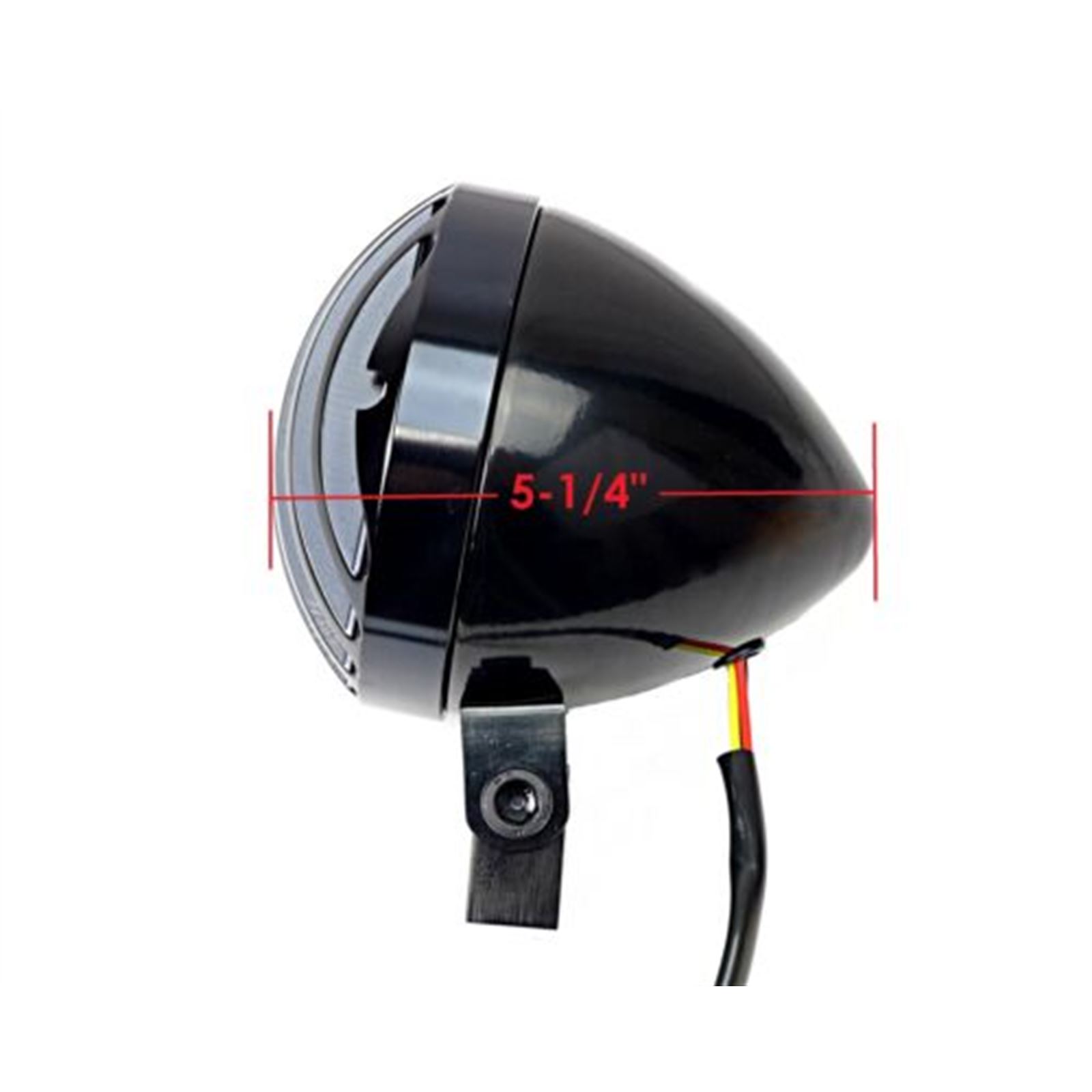 2FastMoto Custom Finned Tear Drop Headlight - Black 12V H4 - Motorcycle ...