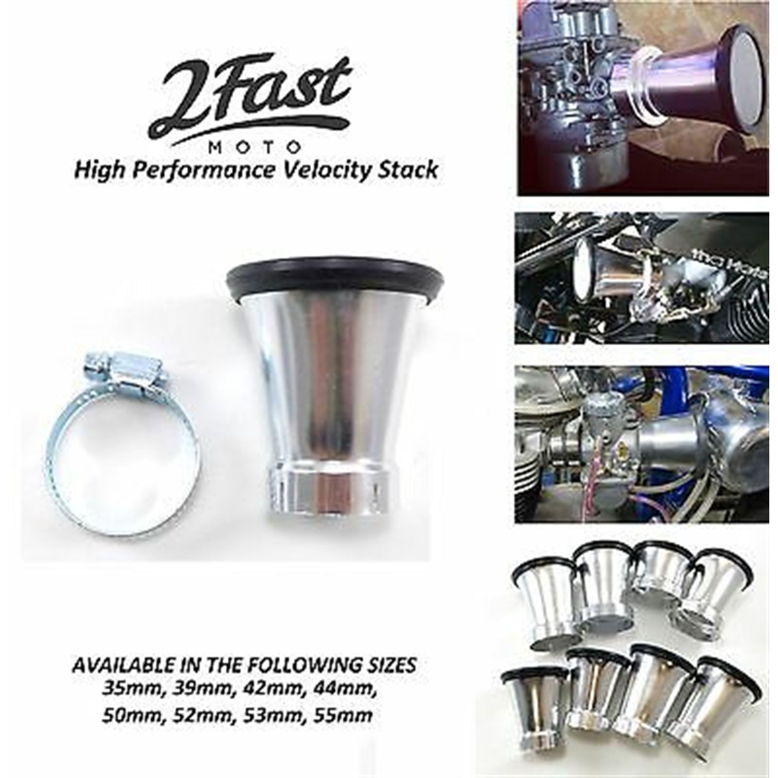 2FastMoto Velocity Stack 55mm ID - 62mm High - Silver RY-VS - 228bcb6f ...