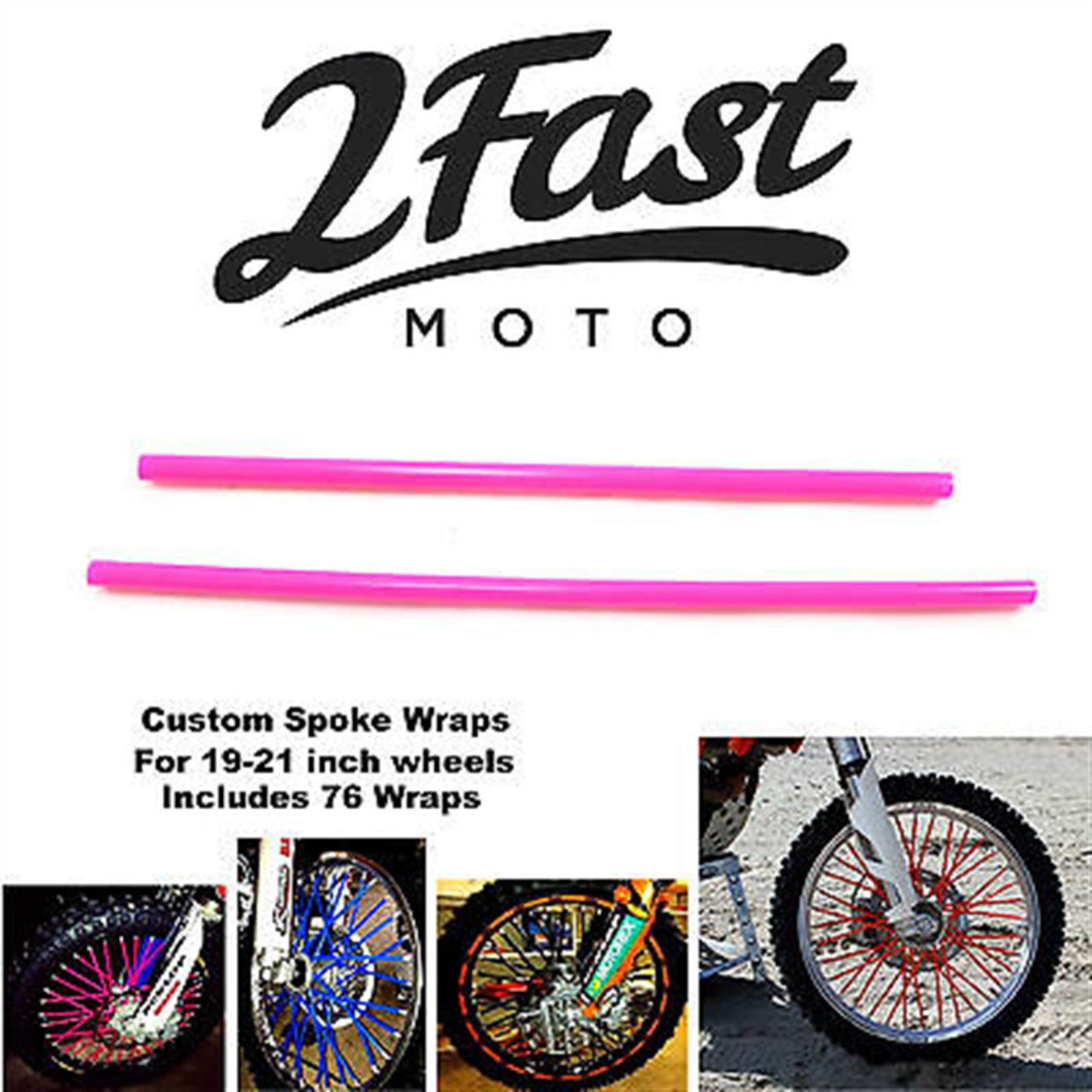 2FastMoto Spoke Wrap Kit Pink Custom Covers Wraps Skins Spoked Wheels ...