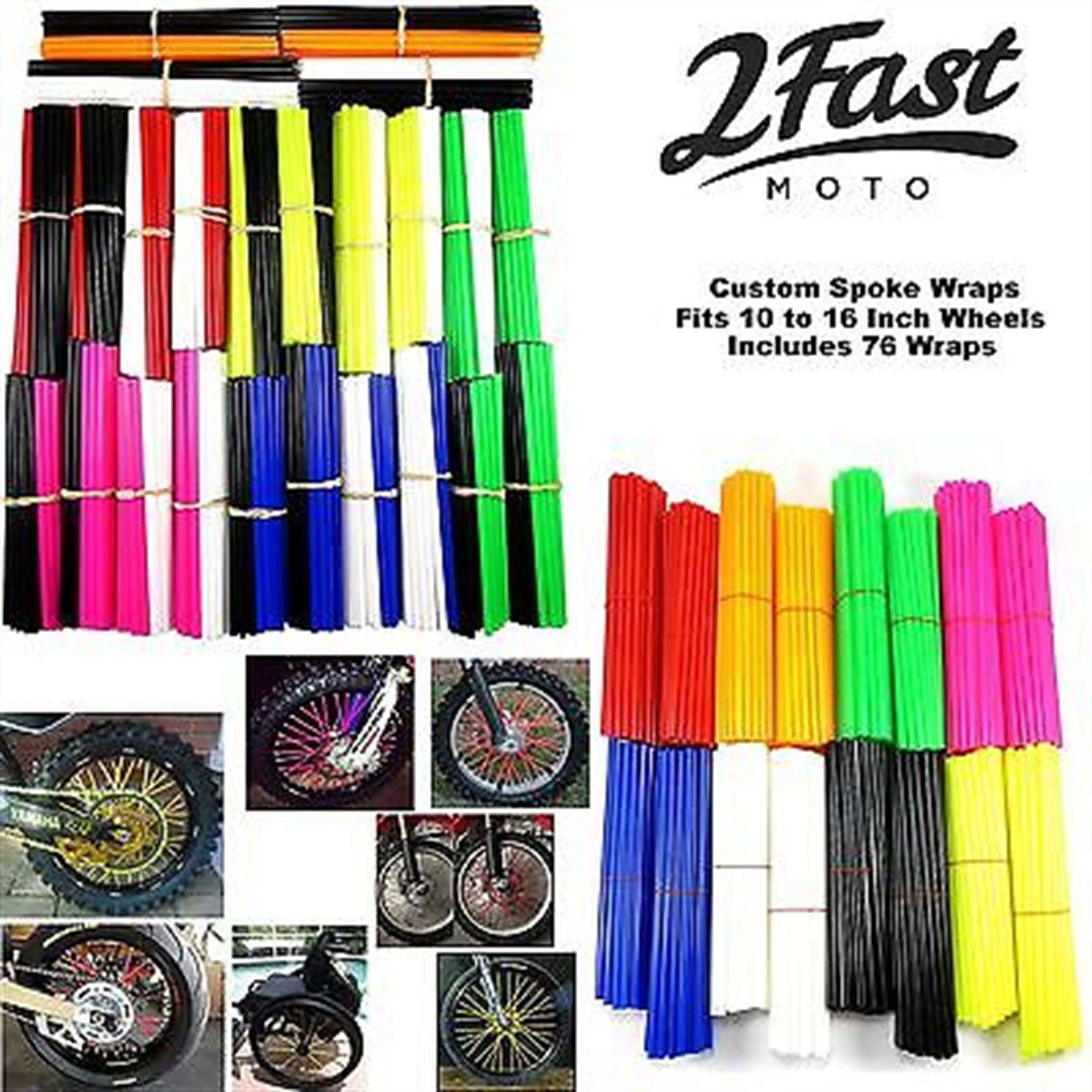 2FastMoto Spoke Wrap Kit Pink Custom Covers Wraps Skins Spoked Wheels ...