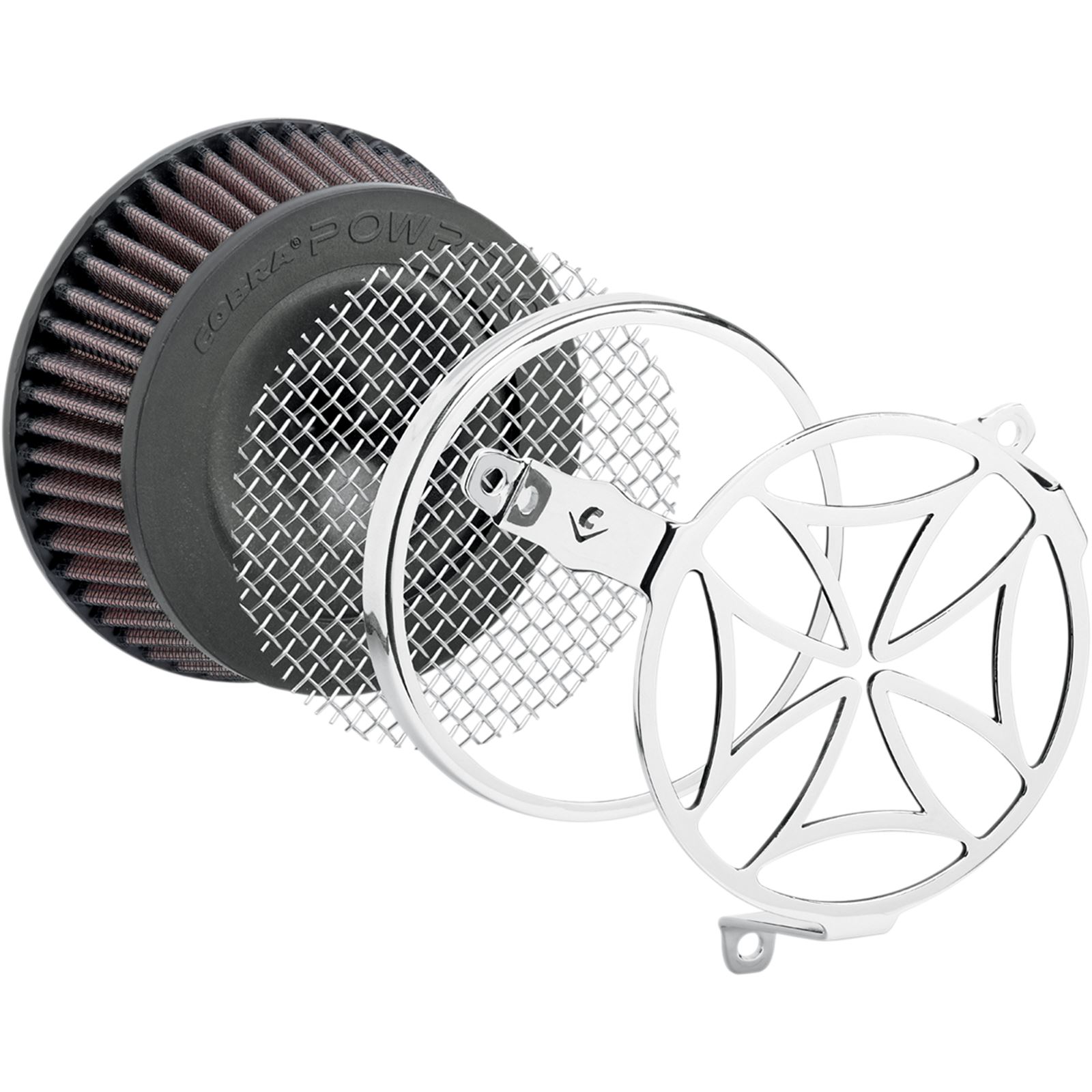 Cobra Air Filter Cross Chrome 04-19XL is at Motomentum at a great price ...