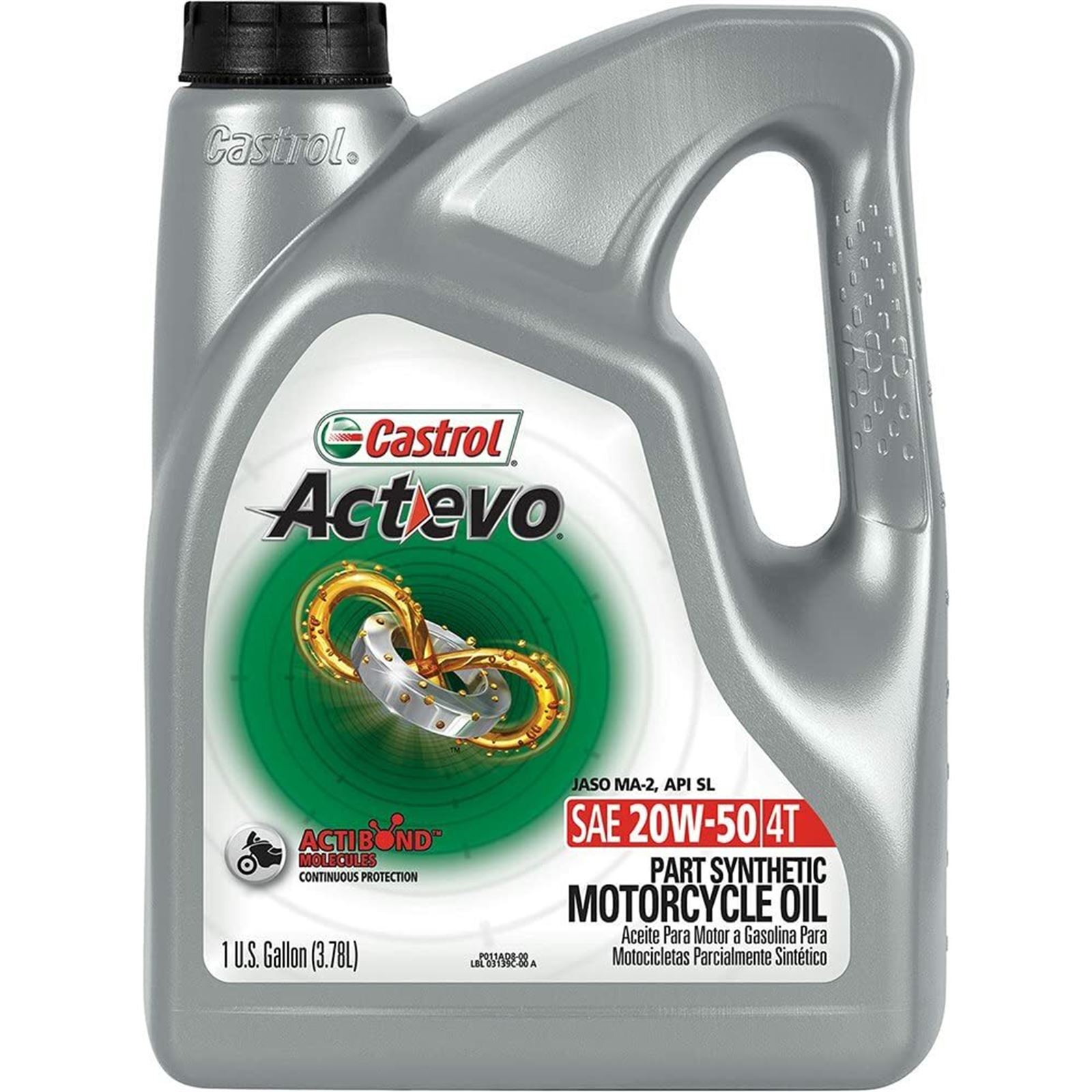 Castrol Act>Evo 4T Synthetic Blend - 20W50 - 1/Gallon - Motorcycle, ATV ...