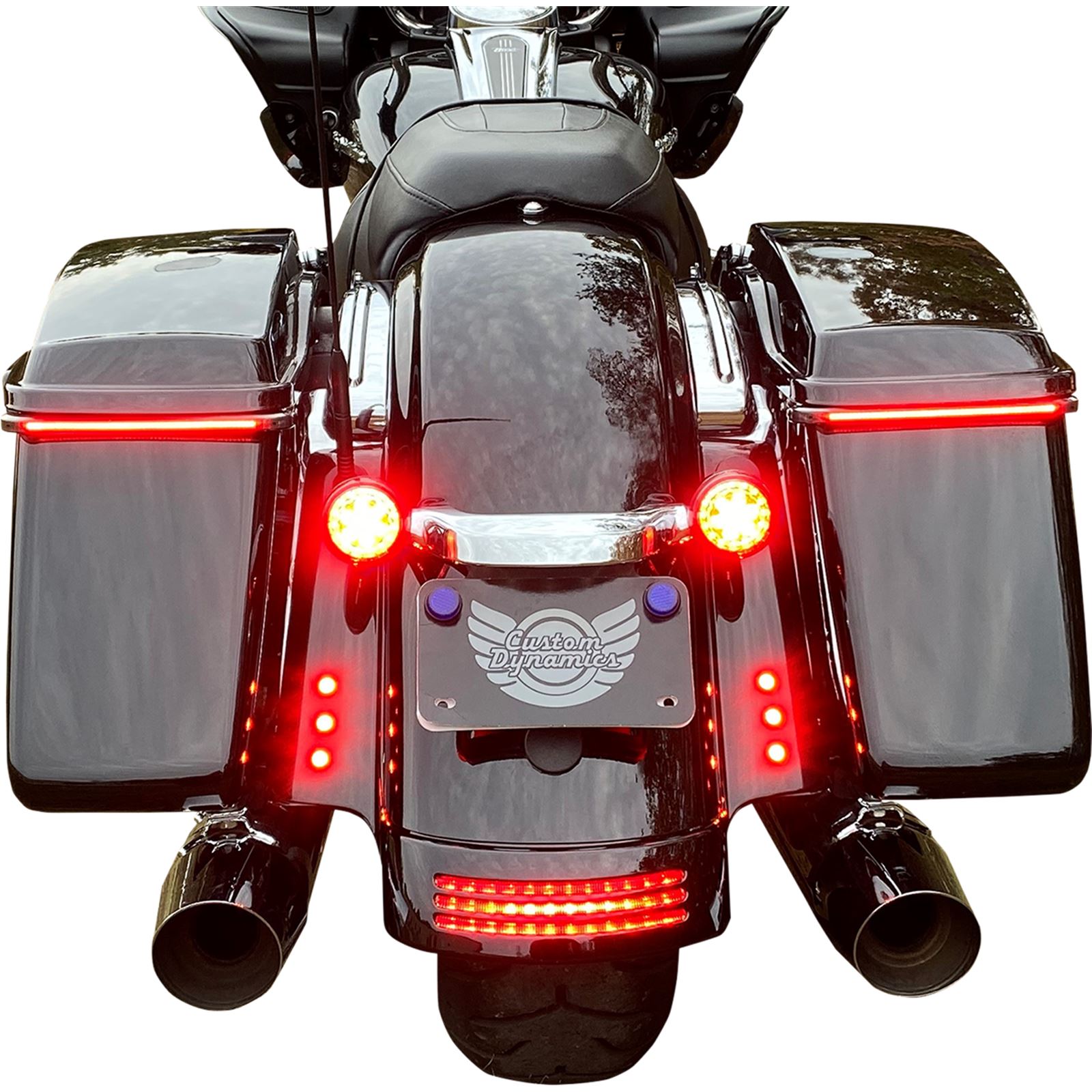 Custom Dynamics LED Lights - Red - Polished - Motorcycle, ATV / UTV ...