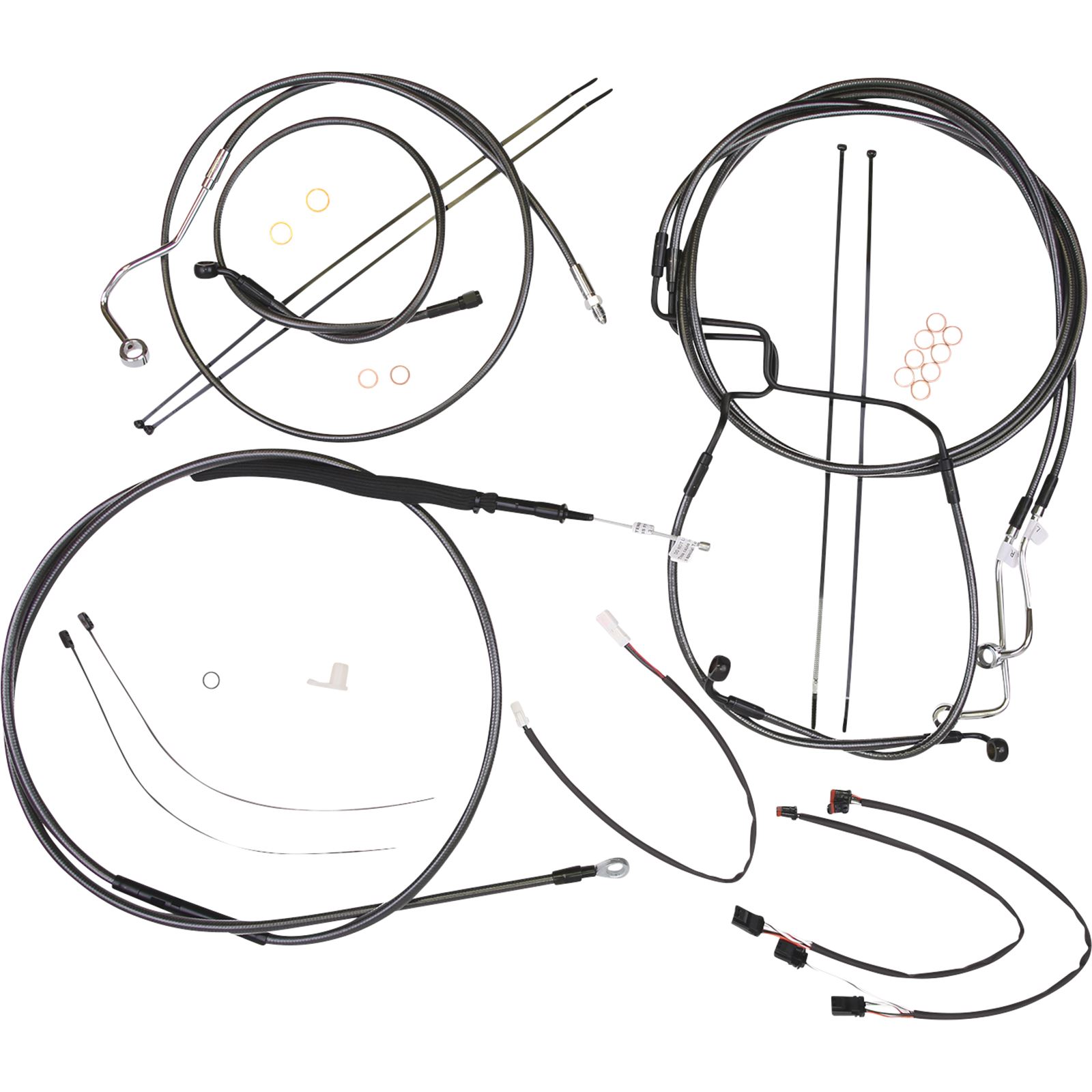 Magnum Control Cable Kit - Black Pearl™ for Harley-Davidson ...