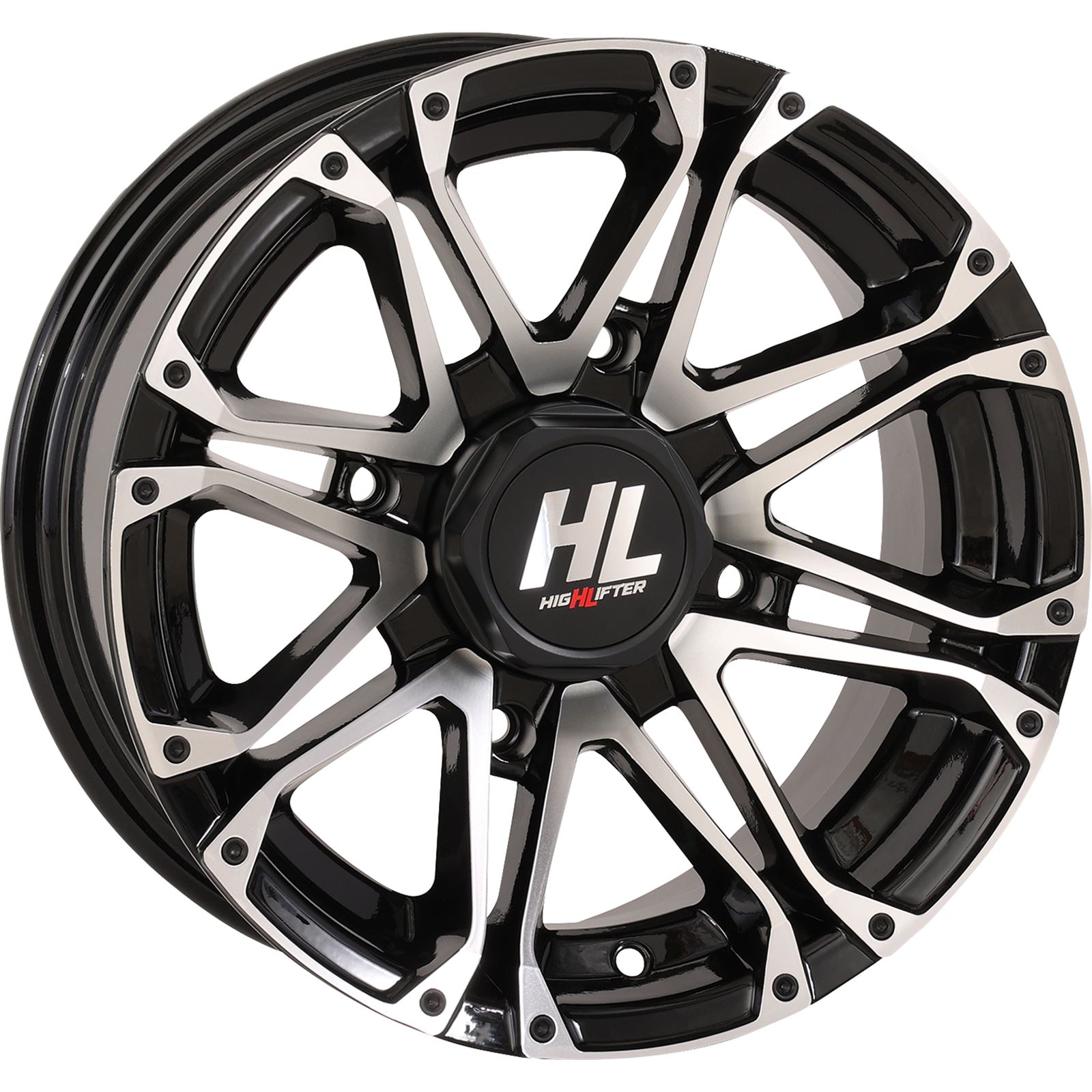 High Lifter Wheel - HL3 - Front/Rear - Gloss Black w/Machined - 12x7 ...