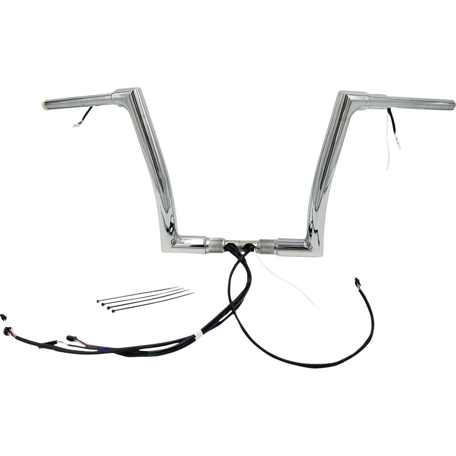 Fat Baggers Handlebar Kit - Flat Top - 12" - Chrome - Motorcycle, ATV ...