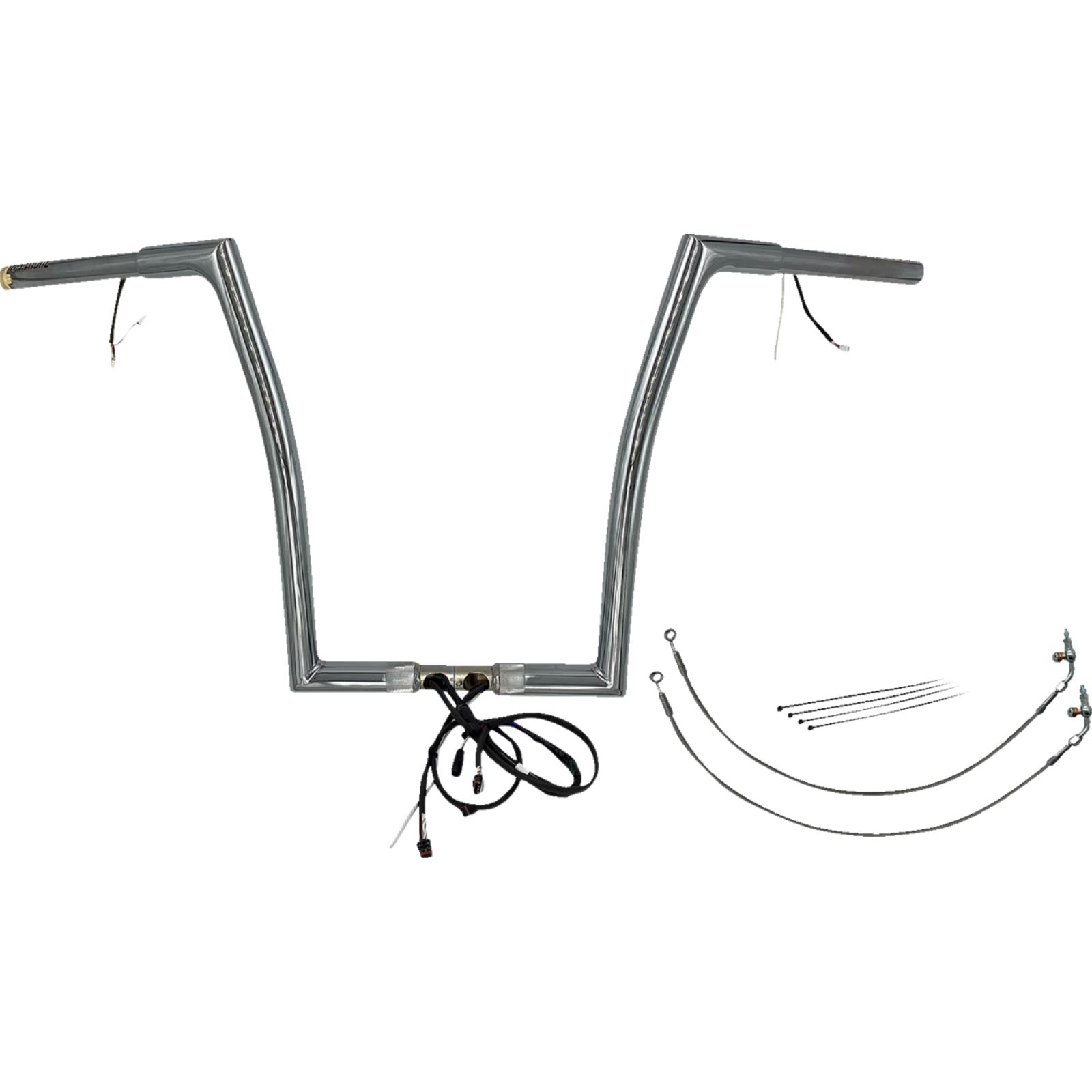 Fat Baggers Handlebar Kit - Flat Top - 16" - Chrome - Motorcycle, ATV ...