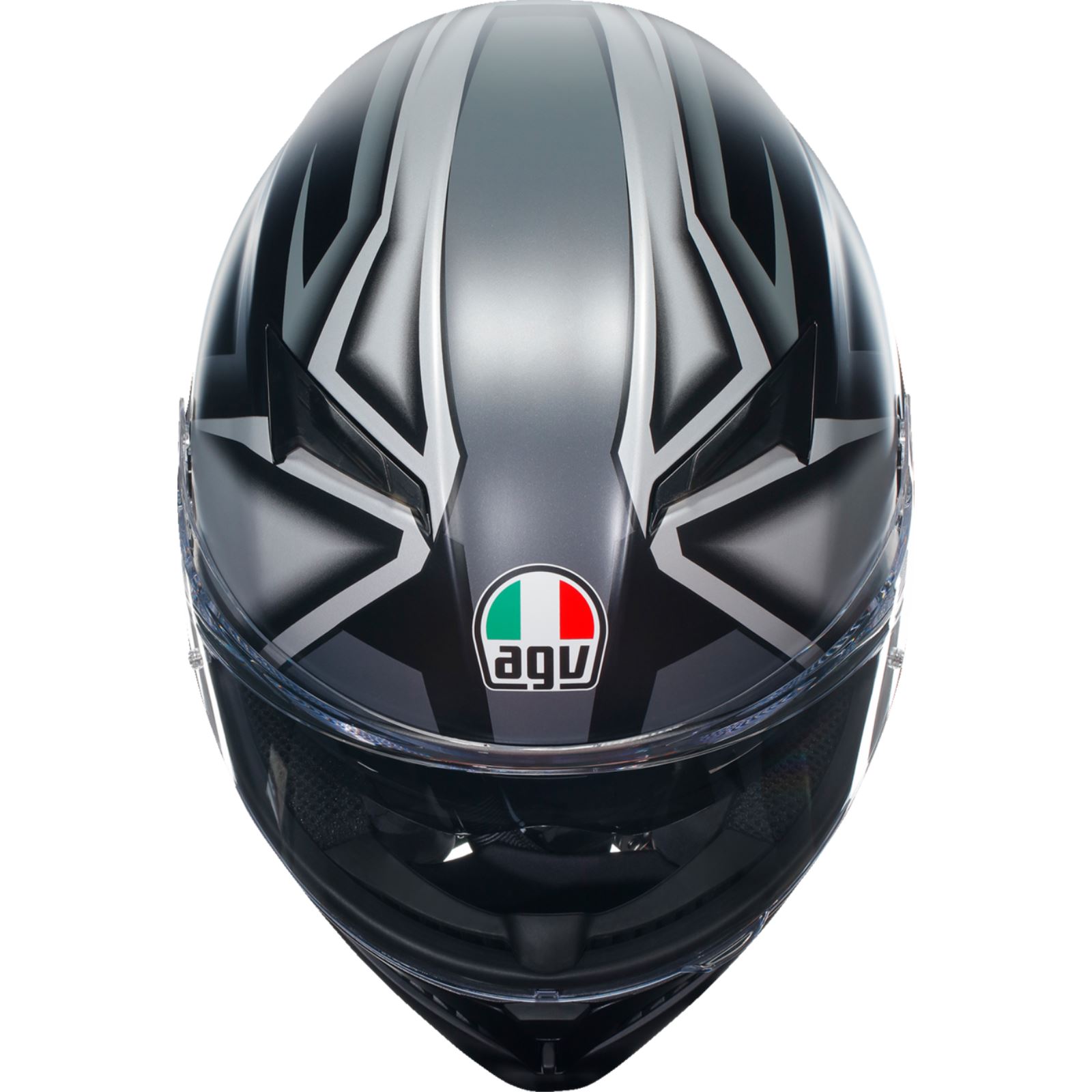 AGV Helmets K3 Helmet - Compound - Matte Black/Gray - Motorcycle, ATV ...