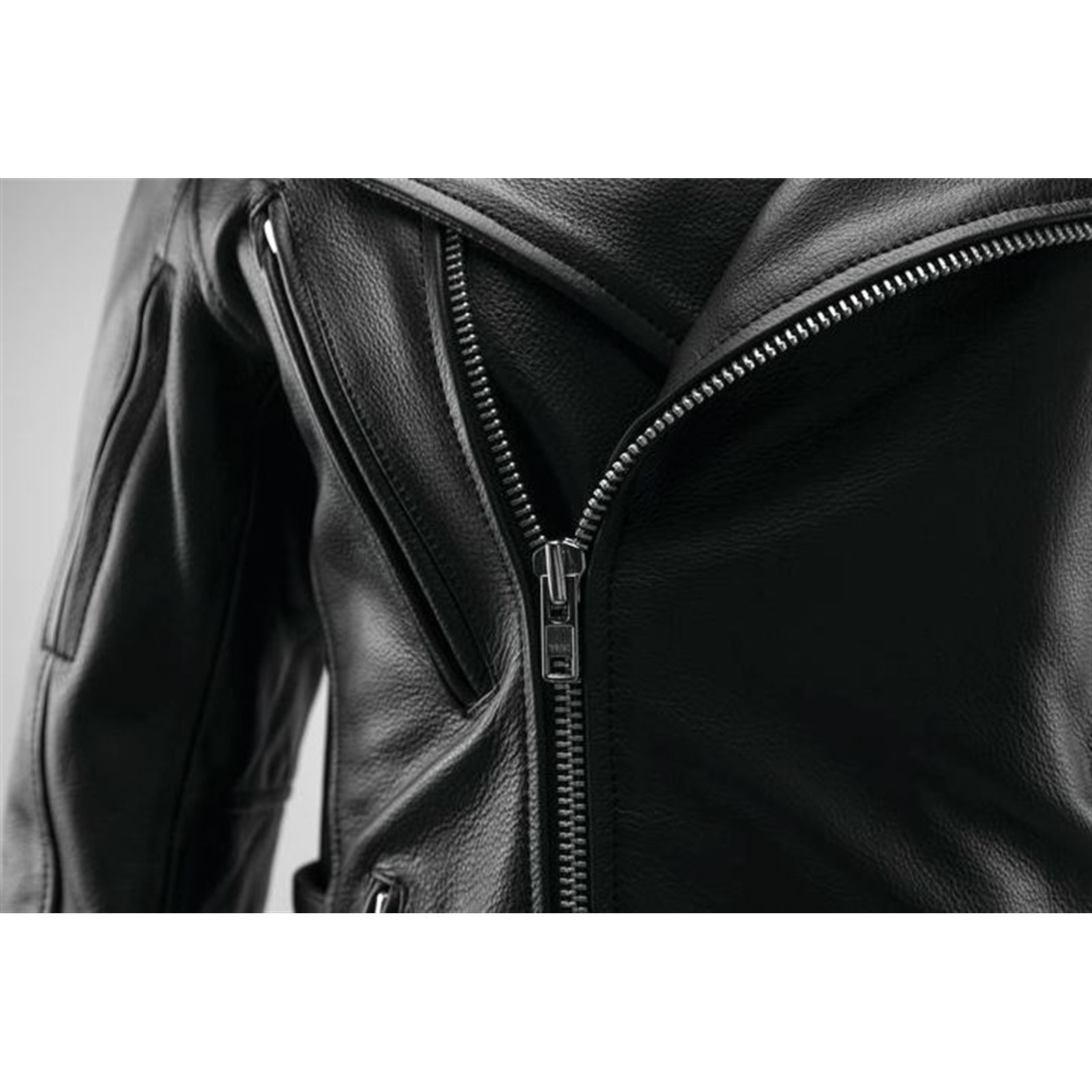 River Road Women's Ironclad Motorcycle Leather Jacket - Black - Medium ...