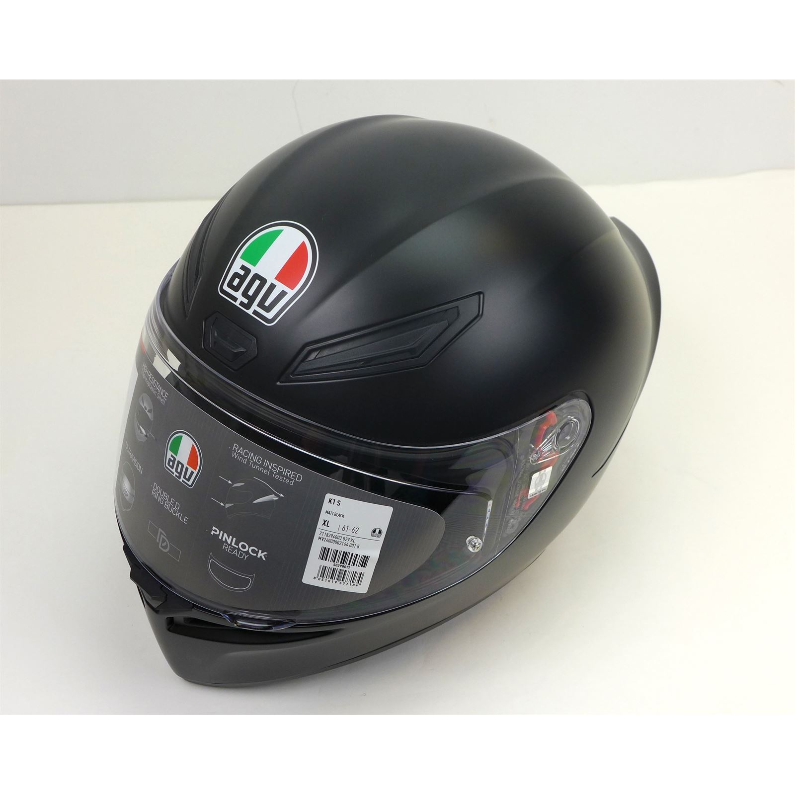 AGV Helmets K1 S Helmet - Matte Black - X-Large OPEN BOX - Motorcycle ...