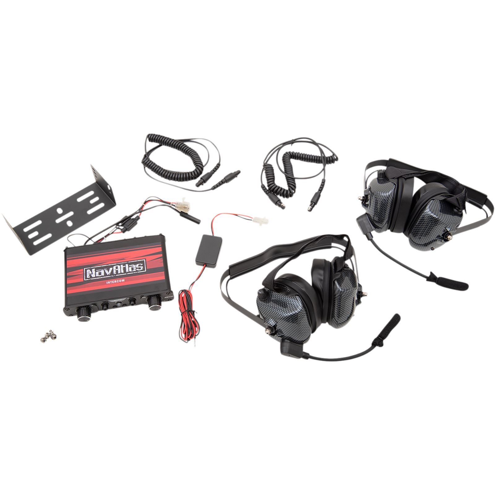 Navatlas Intercom System - Behind the Head Style Headset - Motorcycle ...